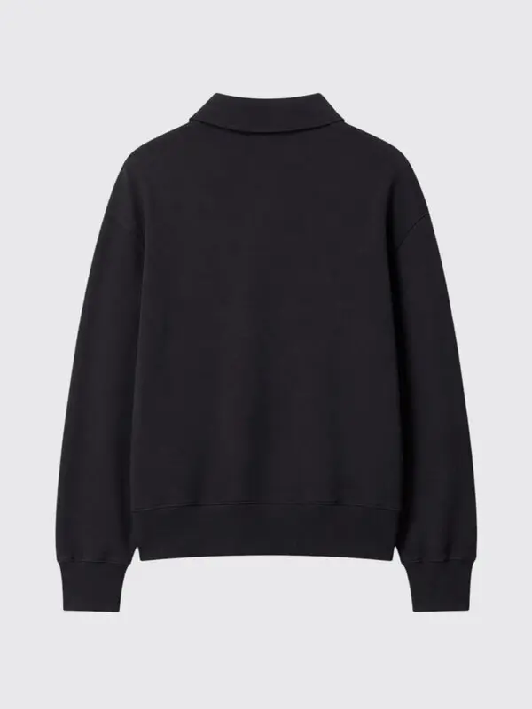 Maison Kitsuné Long-sleeve Cotton Polo With Zip Closure
