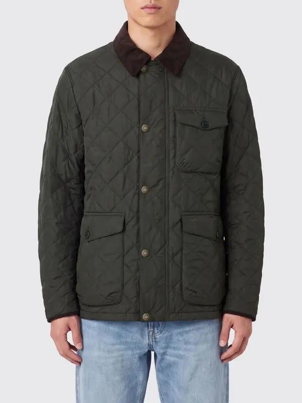 Barbour Hornby Quilted Polyester Jacket With Velvet Collar