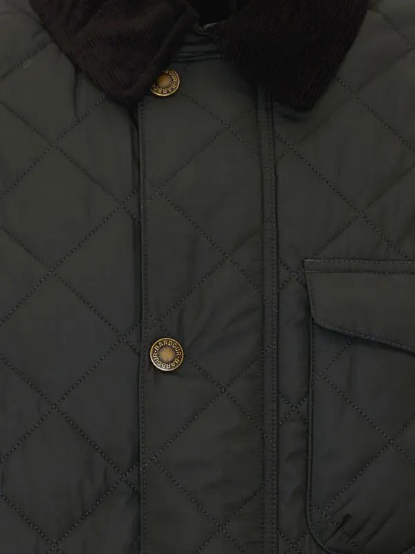 Barbour Hornby Quilted Polyester Jacket With Velvet Collar