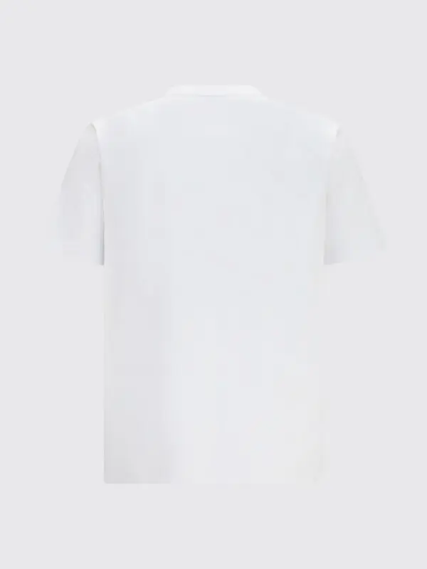 Off-White Crewneck Cotton T-shirt With Arrow Logo Printed On The Back