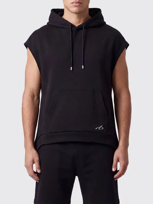 Balenciaga Sleeveless Relaxed Fit Cotton Hoodie With Embroidered Logo