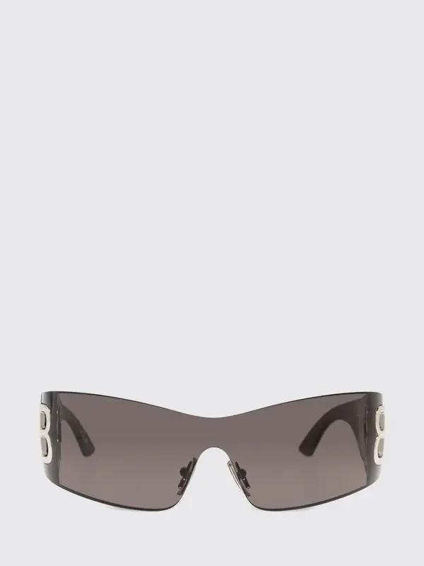 Balenciaga Rectangular Shield Sunglasses In Acetate With Metal Logo