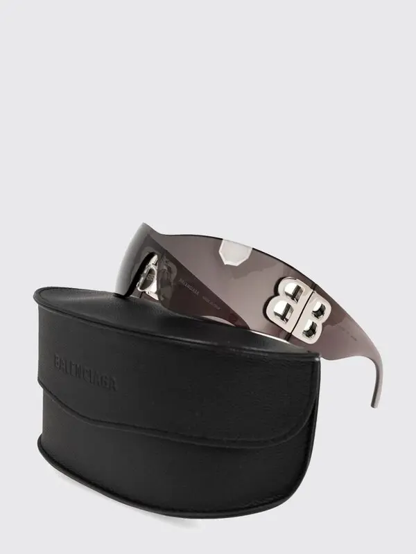 Balenciaga Rectangular Shield Sunglasses In Acetate With Metal Logo