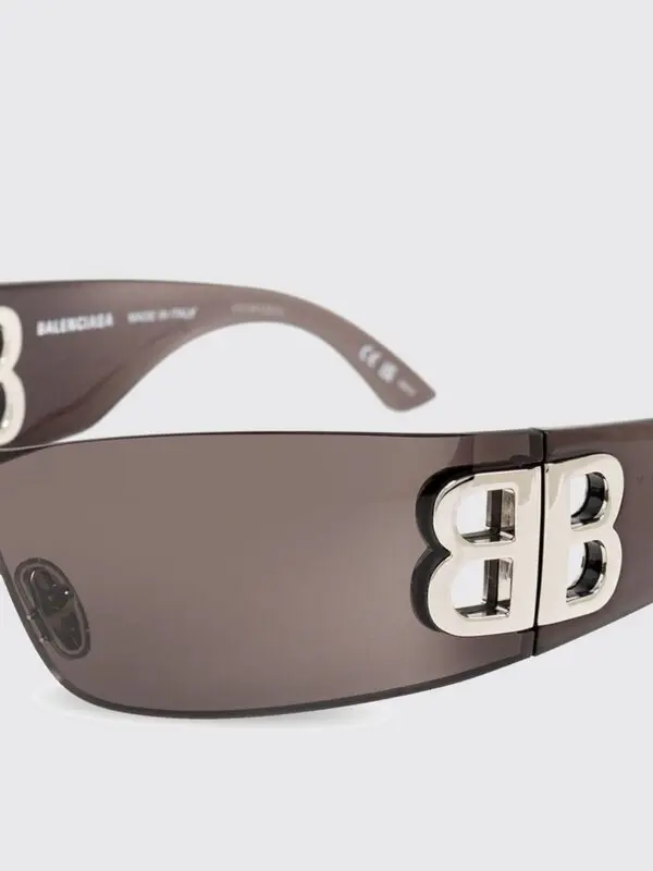 Balenciaga Rectangular Shield Sunglasses In Acetate With Metal Logo