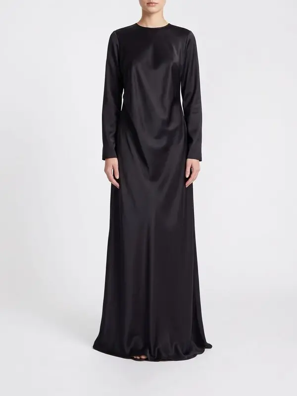 Emporio Armani Long-sleeved Satin Long Evening Tunic