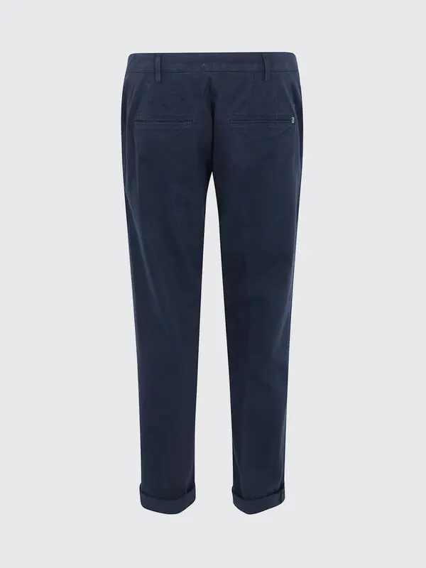 DONDUP Slim Fit Cuffed Stretch Cotton Chino Trousers