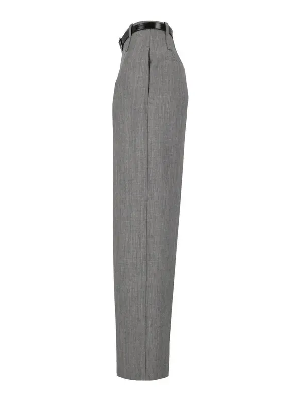 Elisabetta Franchi High-waisted Virgin Wool Palazzo Pants