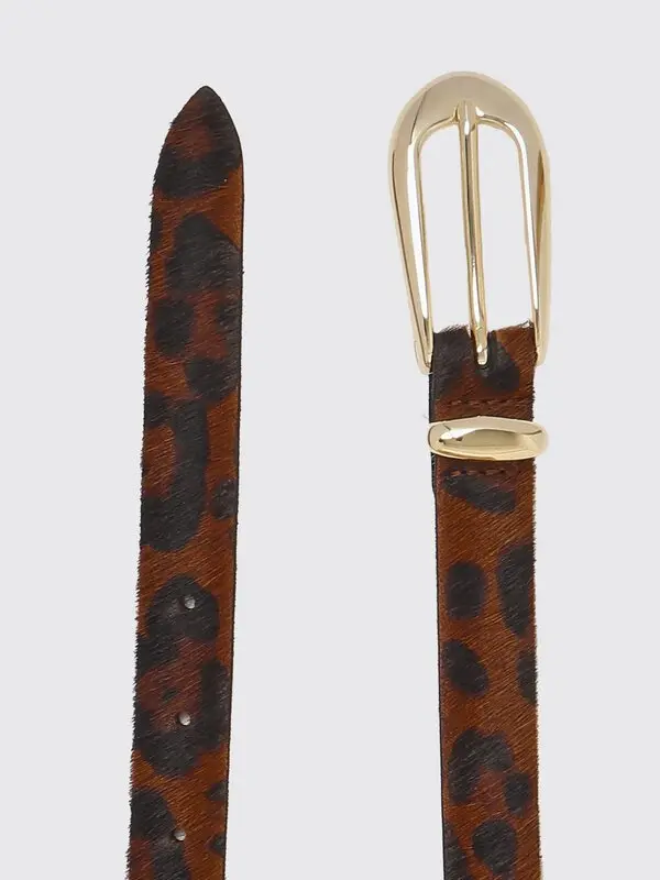 Orciani Animal Print Pony Hair Belt With Pin Buckle - Multicolor