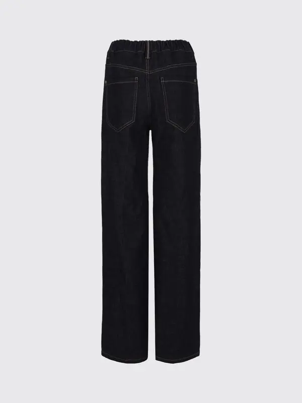 Brunello Cucinelli Mid-rise Wide Leg Jeans In Cotton Denim