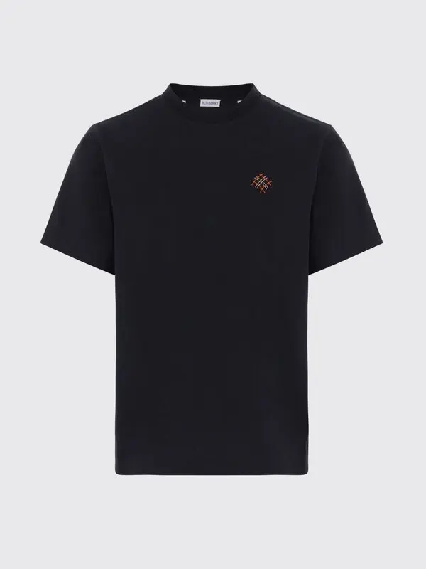 Burberry Crewneck Cotton T-shirt With Equestrian Knight Logo