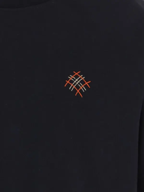 Burberry Crewneck Cotton T-shirt With Equestrian Knight Logo