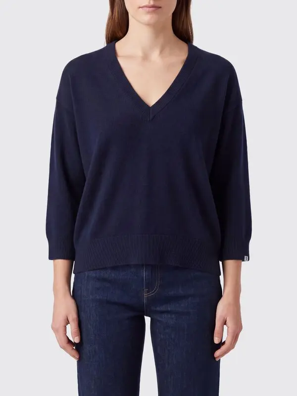 Extreme Cashmere 100% Cashmere V-neck Long-sleeved Sweater - Blue