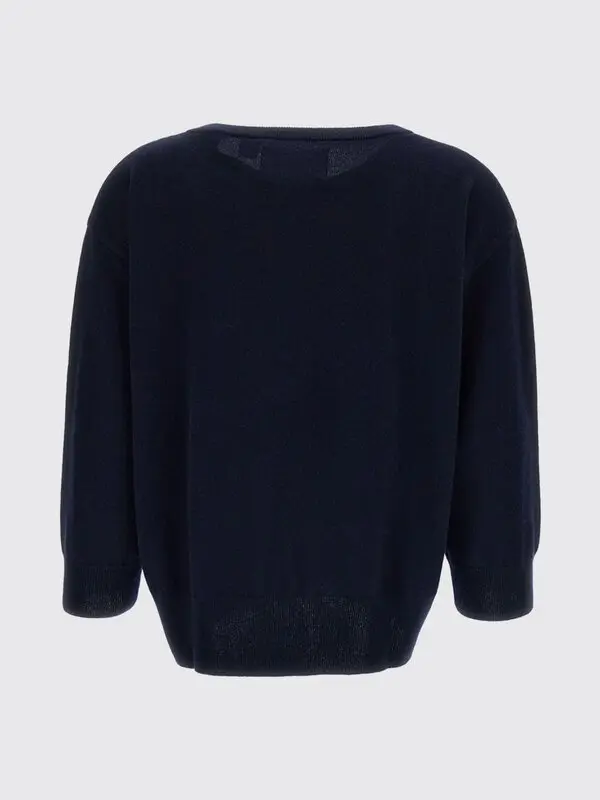 Extreme Cashmere 100% Cashmere V-neck Long-sleeved Sweater - Blue