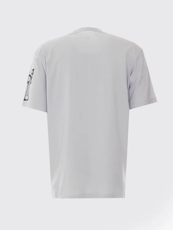 Y3 Cotton T-shirt With Contrast Logo And Slogan Print