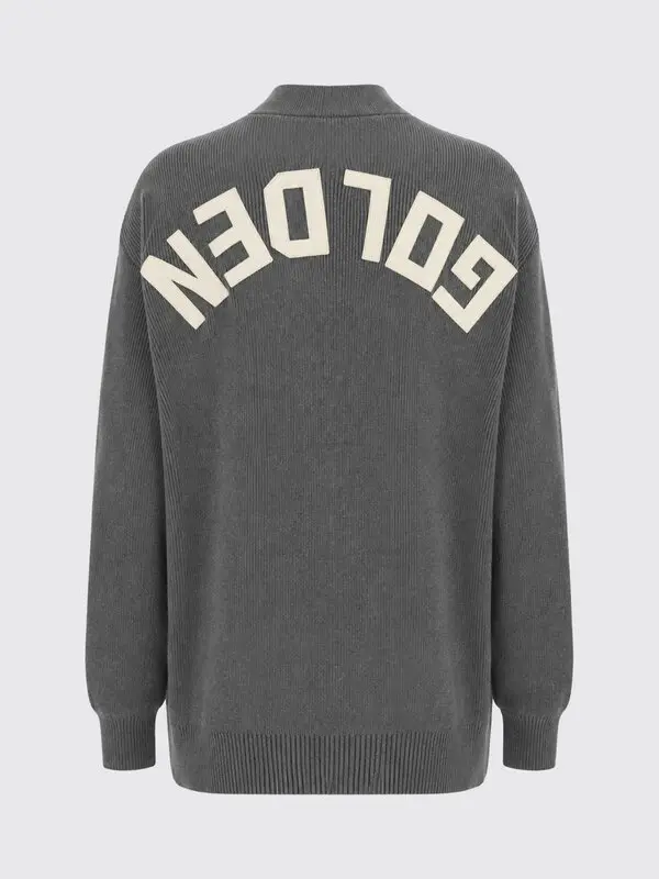GOLDEN GOOSE Cotton V-neck Cardigan With Back Logo