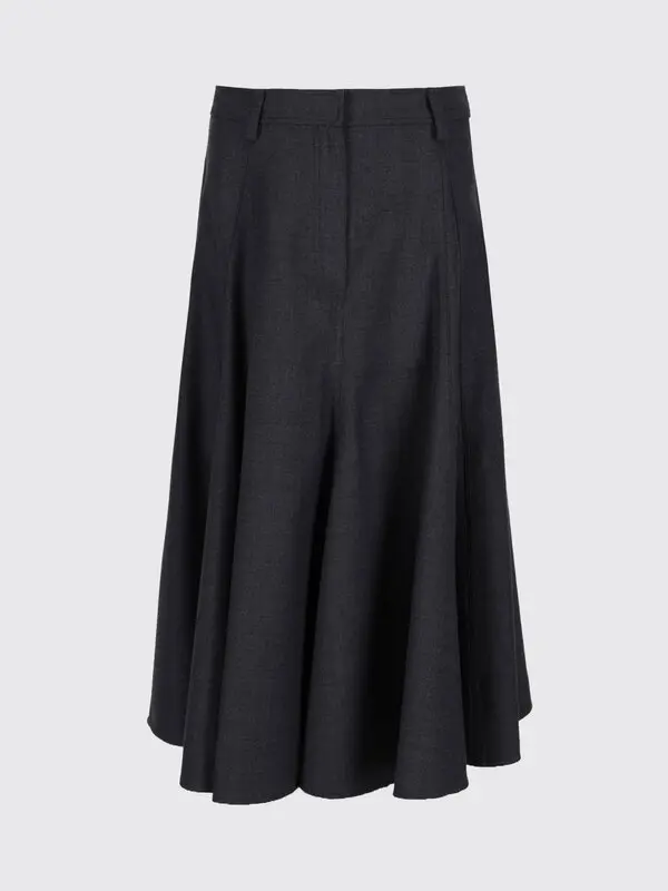 Brunello Cucinelli Virgin Wool A-line Midi Skirt