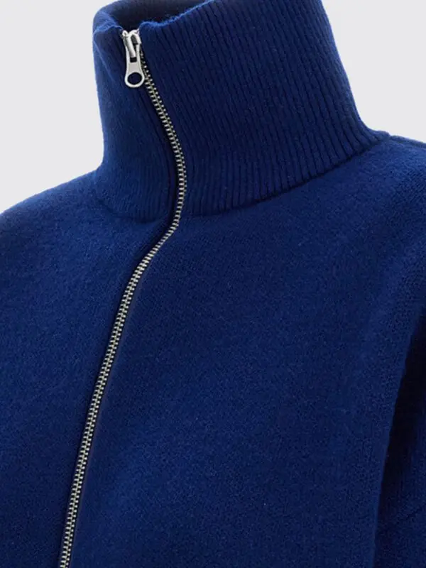 Extreme Cashmere Turtleneck Cardigan In Pure Cashmere With Zip Closure