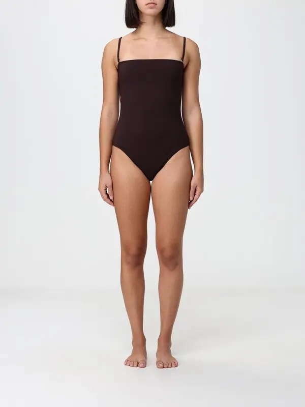 Alaïa One-piece Swimsuit In Polyamide With Straight Neckline