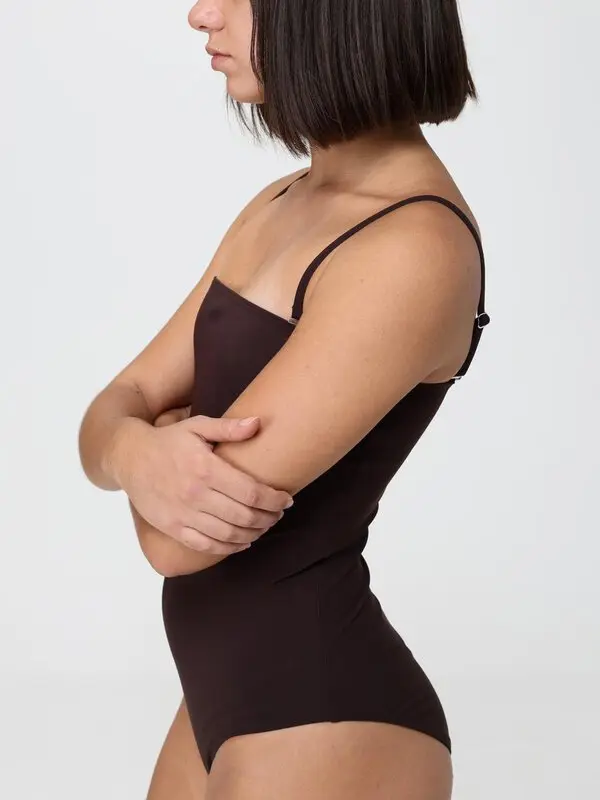 Alaïa One-piece Swimsuit In Polyamide With Straight Neckline