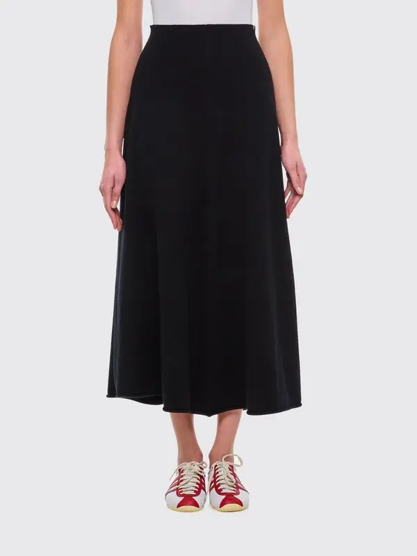 Extreme Cashmere High-waisted Midi Knit Skirt In Wool Blend