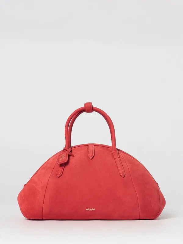 Alaïa Purse Calfskin Leather Handbag With Double Handle And Snap Closure - Red