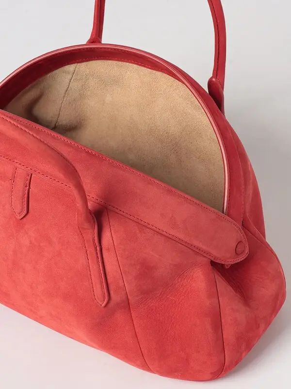 Alaïa Purse Calfskin Leather Handbag With Double Handle And Snap Closure - Red