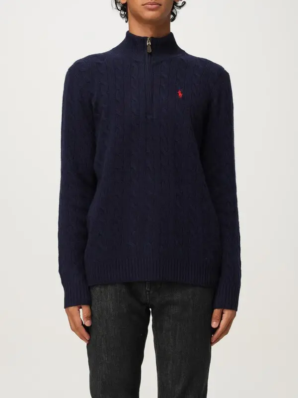 Polo Ralph Lauren Virgin Wool Half-zip Turtleneck Sweater With Pony Logo - Blue