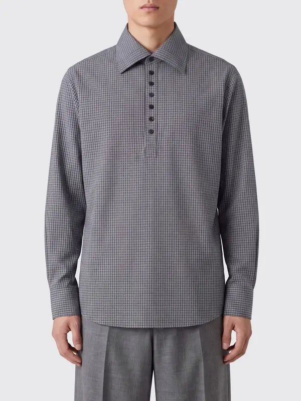 Dries Van Noten Vichy Cotton Shirt With French Collar