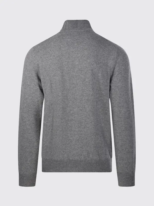 Polo Ralph Lauren Half-zip Wool Turtleneck Sweater With Pony Logo - Grey