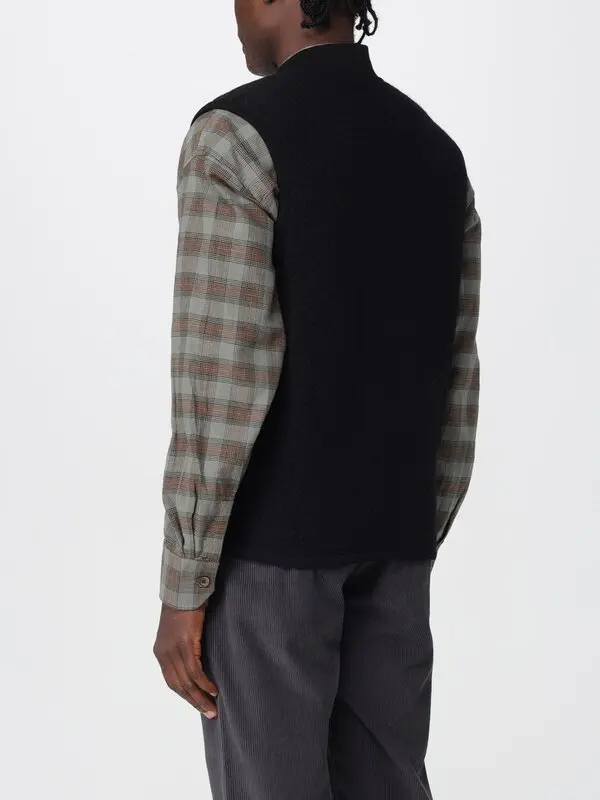 Universal Works Wool Vest With Bomber Collar And Patch Pockets