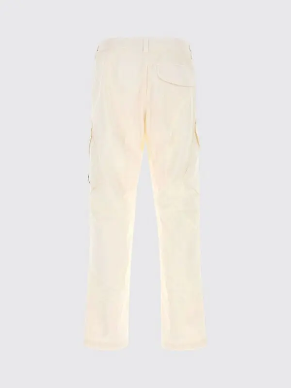 Stone Island Stretch Cotton Twill Cargo Pants With Logo Badge
