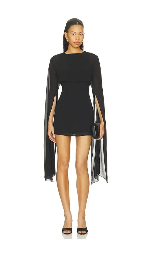 MORE TO COME Cloie Cape Mini Dress In . Also