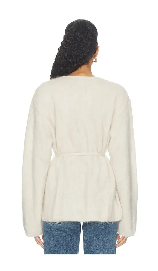 Soft Goat Brushed Cardigan In . Also