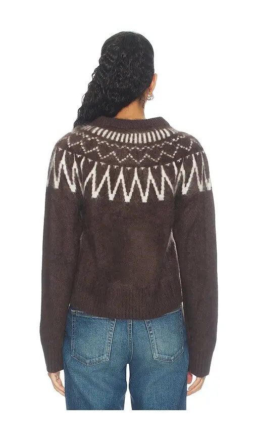 Soft Goat Brushed Fair Isle Crewneck In . Also