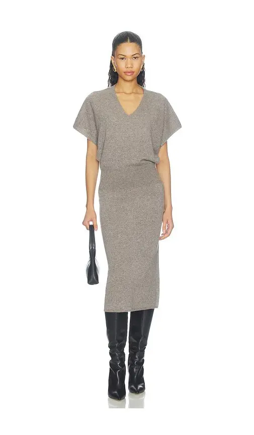 Brochu Walker Ophi Vee Cashmere Dress In . Also - Grey
