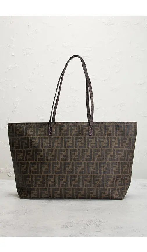FWRD RENEW Fendi Zucca Roll Tote Bag