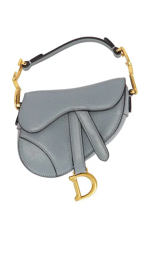 FWRD RENEW Dior Micro Saddle Bag - Blue