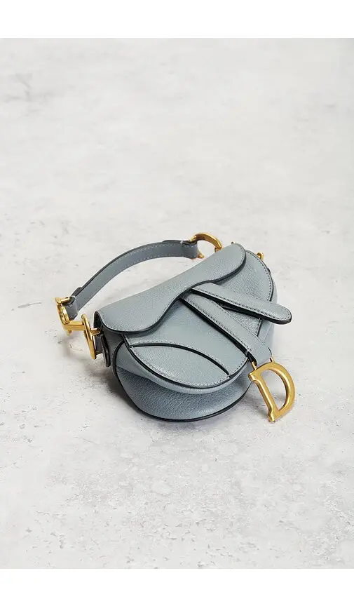 FWRD RENEW Dior Micro Saddle Bag - Blue