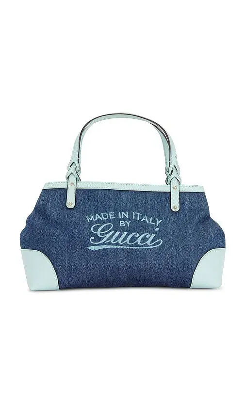 FWRD RENEW Gucci Denim Craft Tote Bag