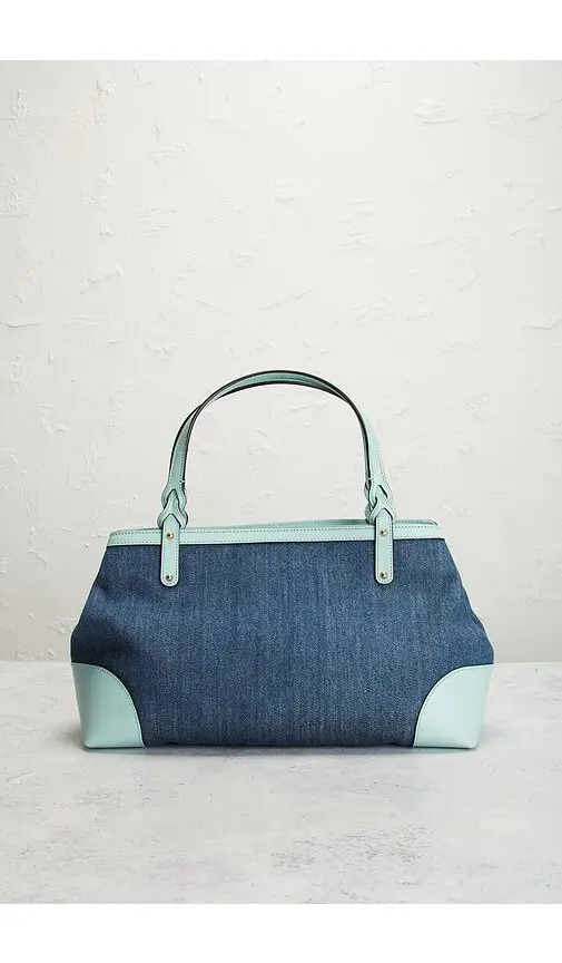 FWRD RENEW Gucci Denim Craft Tote Bag