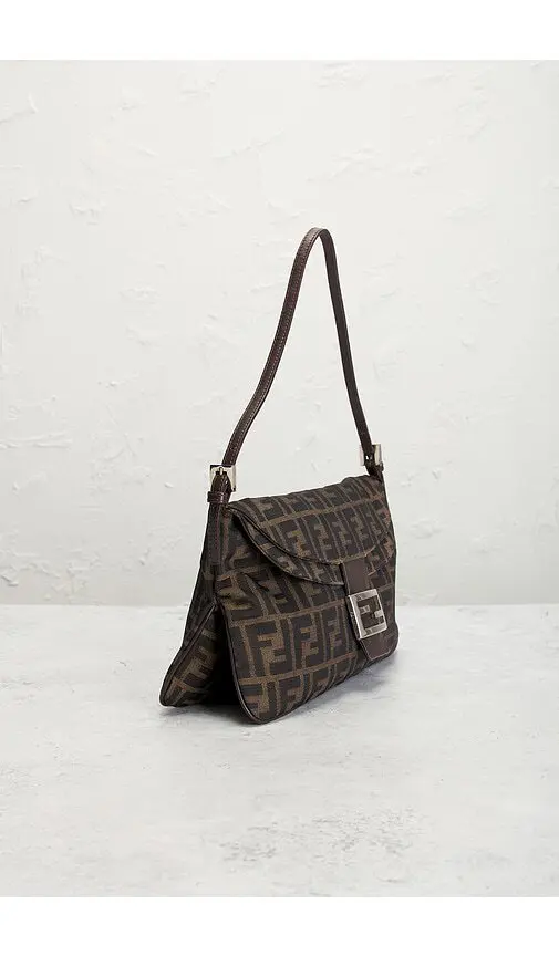 FWRD RENEW Fendi Zucca Baguette Shoulder Bag - Brown