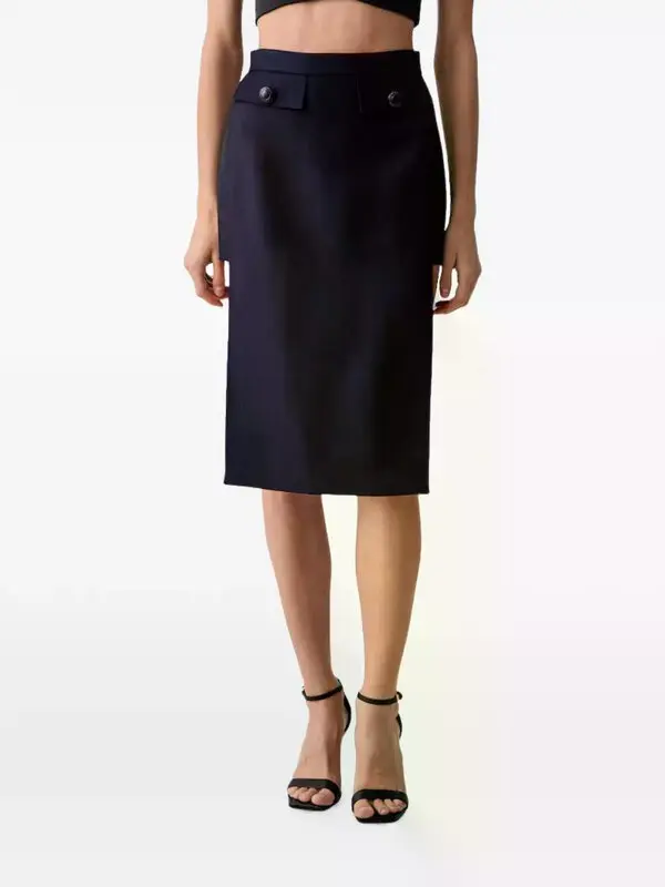 Elisabetta Franchi Button-detail Side-slit Skirt