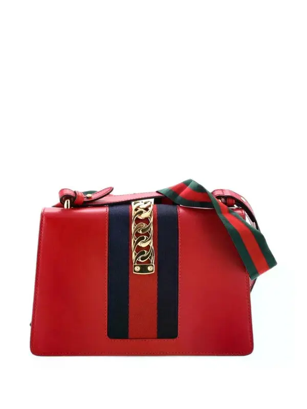 Gucci Sylvie Leather Small Shoulder Bag - Red