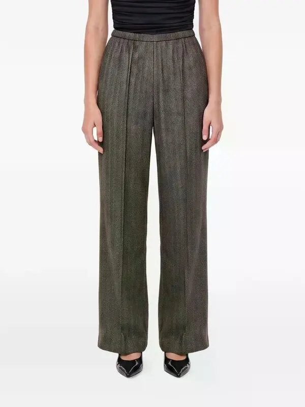 FORTE_FORTE Herringbone-pattern Trousers