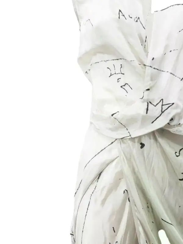 Rick Owens Graphic-print Twisted Dress
