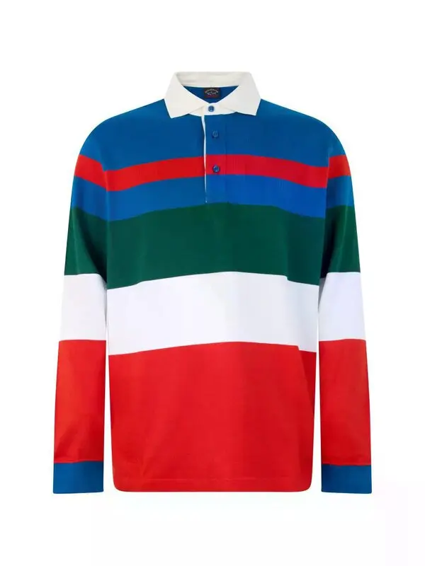 Paul & Shark Striped Long-sleeve Polo Shirt
