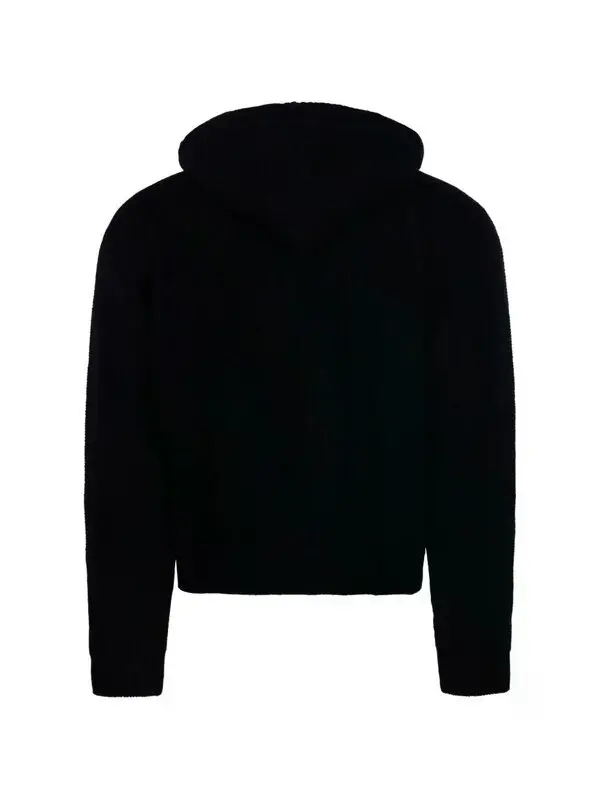 DUNST Ribbed-knit Zip-up Hoodie