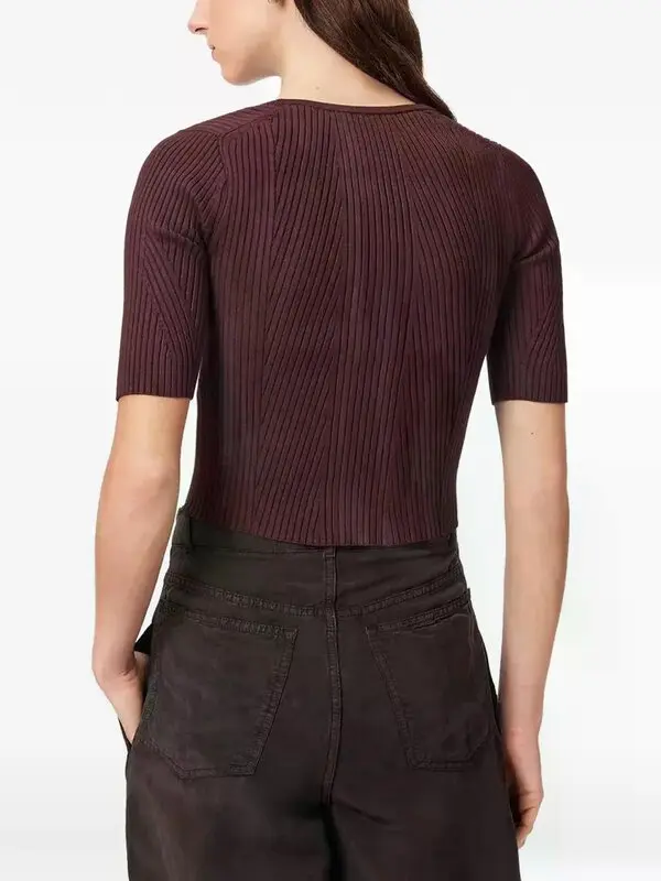ALLSAINTS Cruz Hally Square-neck T-shirt - Brown