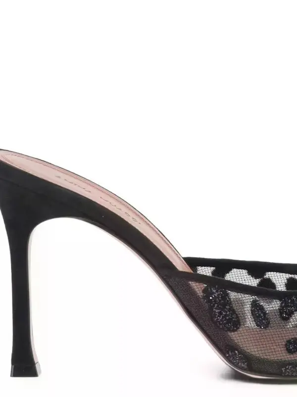 Amina Muaddi Alexa Leopard-print Mesh Sandals