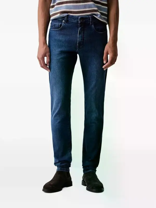Paul & Shark Logo-patch Whiskered Jeans